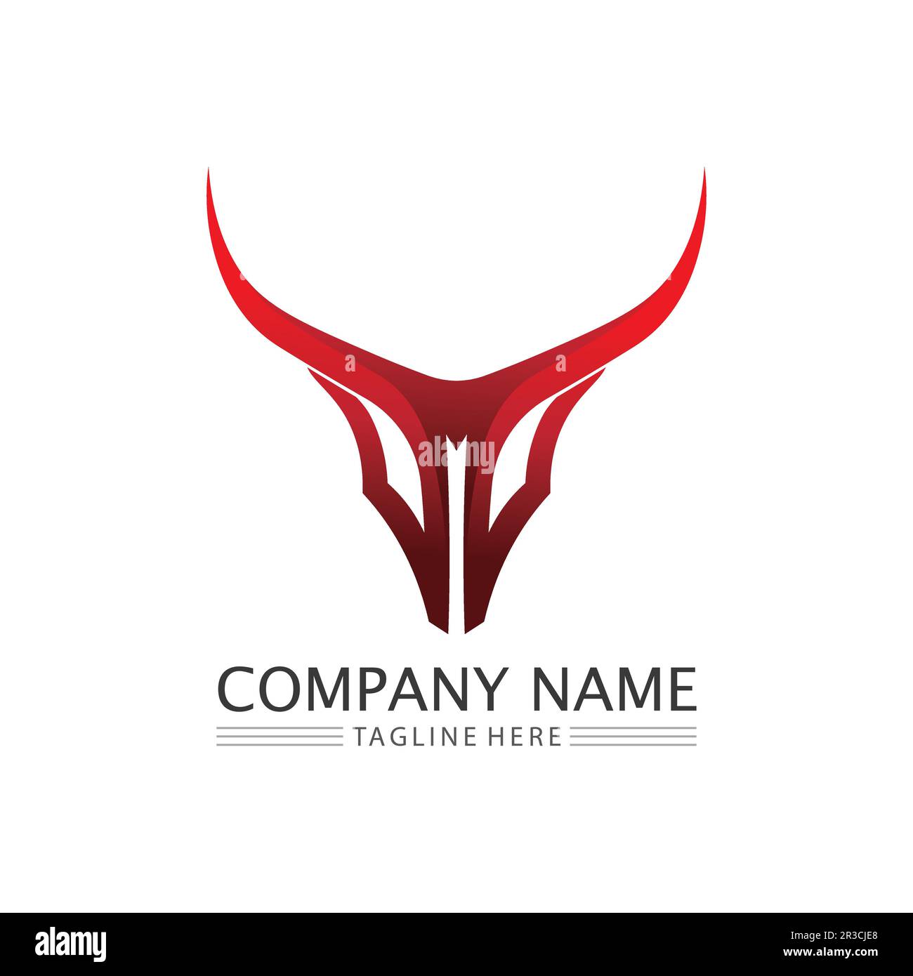 Abstract shield bull logo, horn badges logo icon Stock Vector Image ...