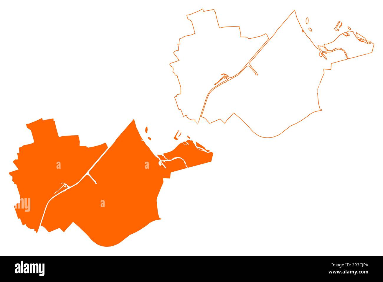 Middelburg city and municipality (Kingdom of the Netherlands, Holland ...