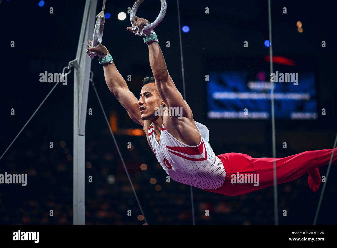 Adem Asil participating in the 2022 Munich European Gymnastics ...