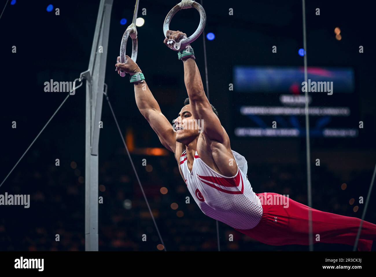 Adem Asil participating in the 2022 Munich European Gymnastics ...
