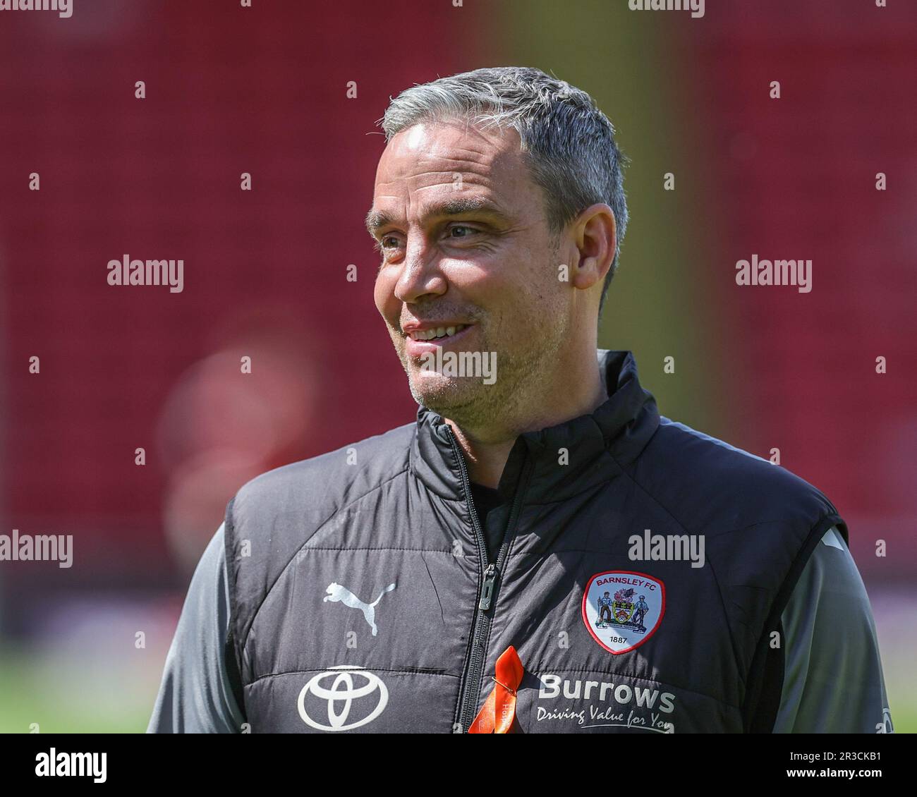 Michael Duff manager of Barnsley during Barnsley’s Playoff-final ...