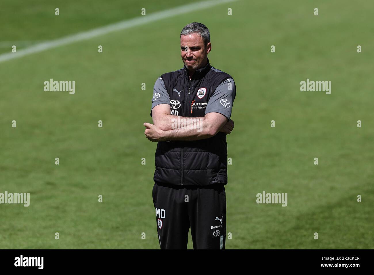 Michael Duff manager of Barnsley during Barnsley’s Playoff-final ...