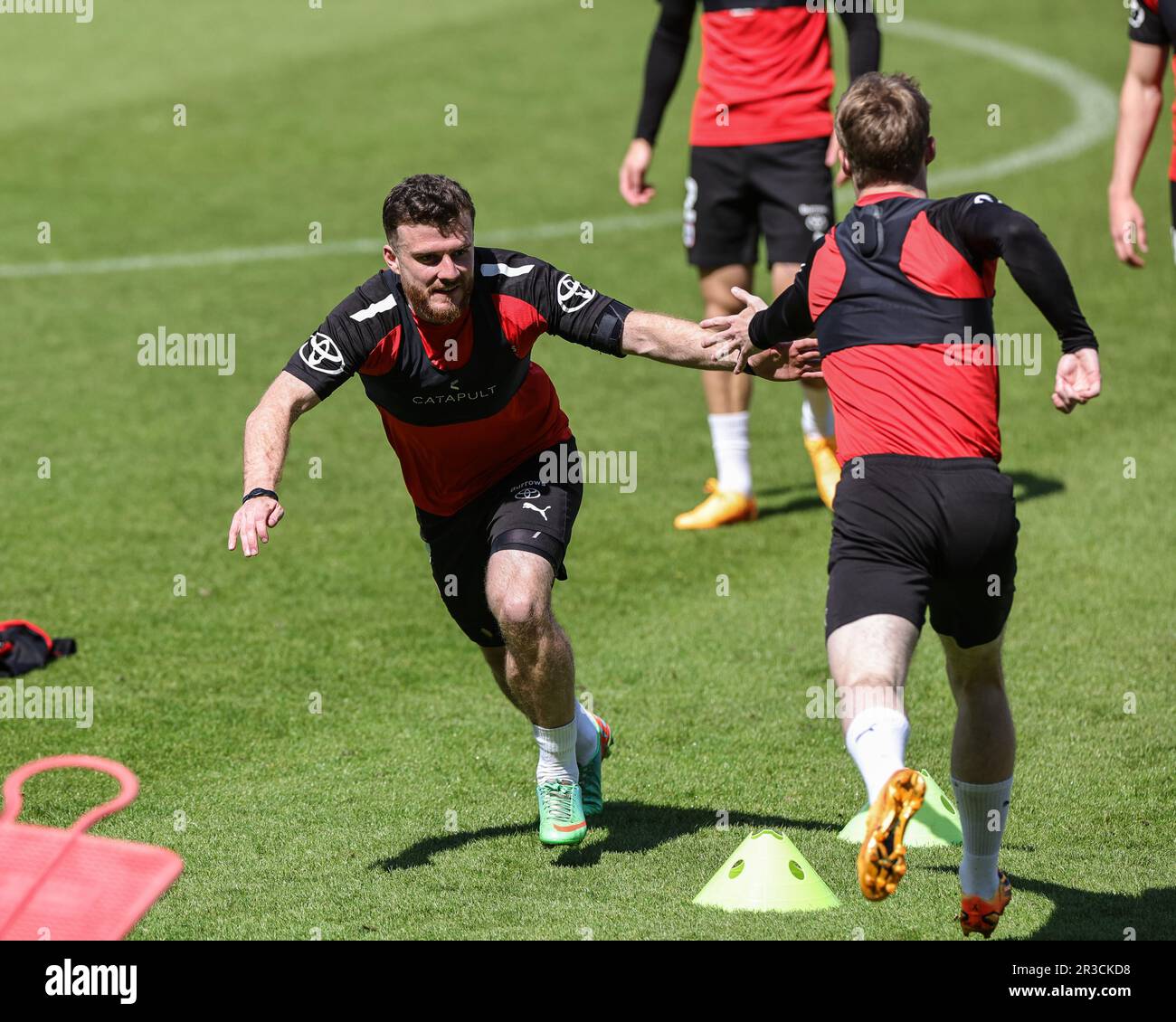 Nicky Cadden #7 of Barnsley during Barnsley’s Playoff-final training ...