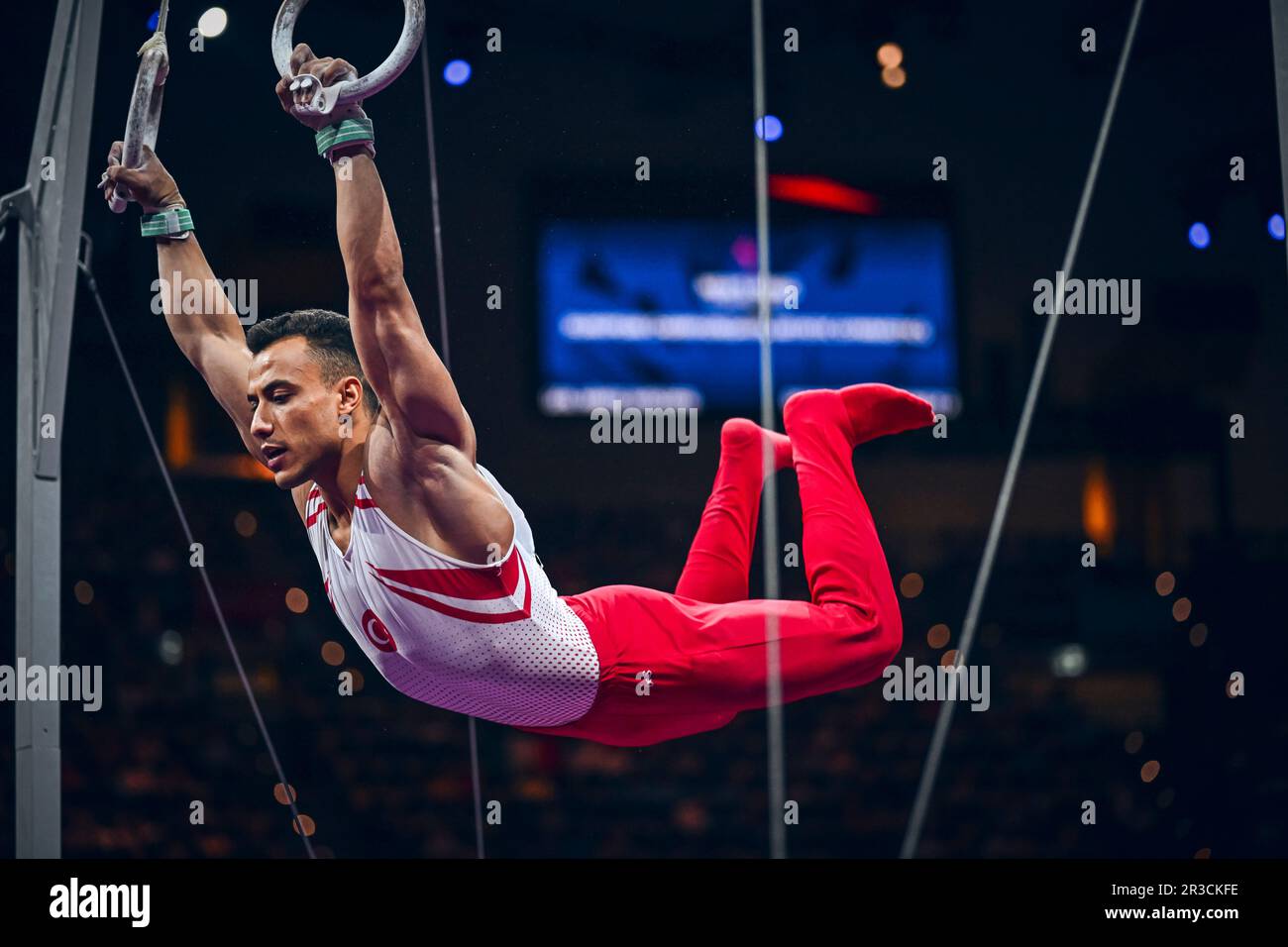 Adem Asil participating in the 2022 Munich European Gymnastics ...