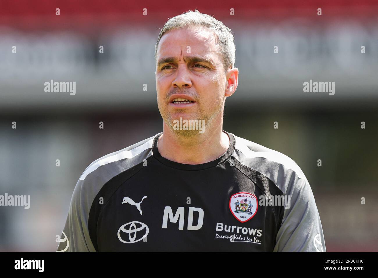 Michael Duff manager of Barnsley during Barnsley’s Playoff-final ...