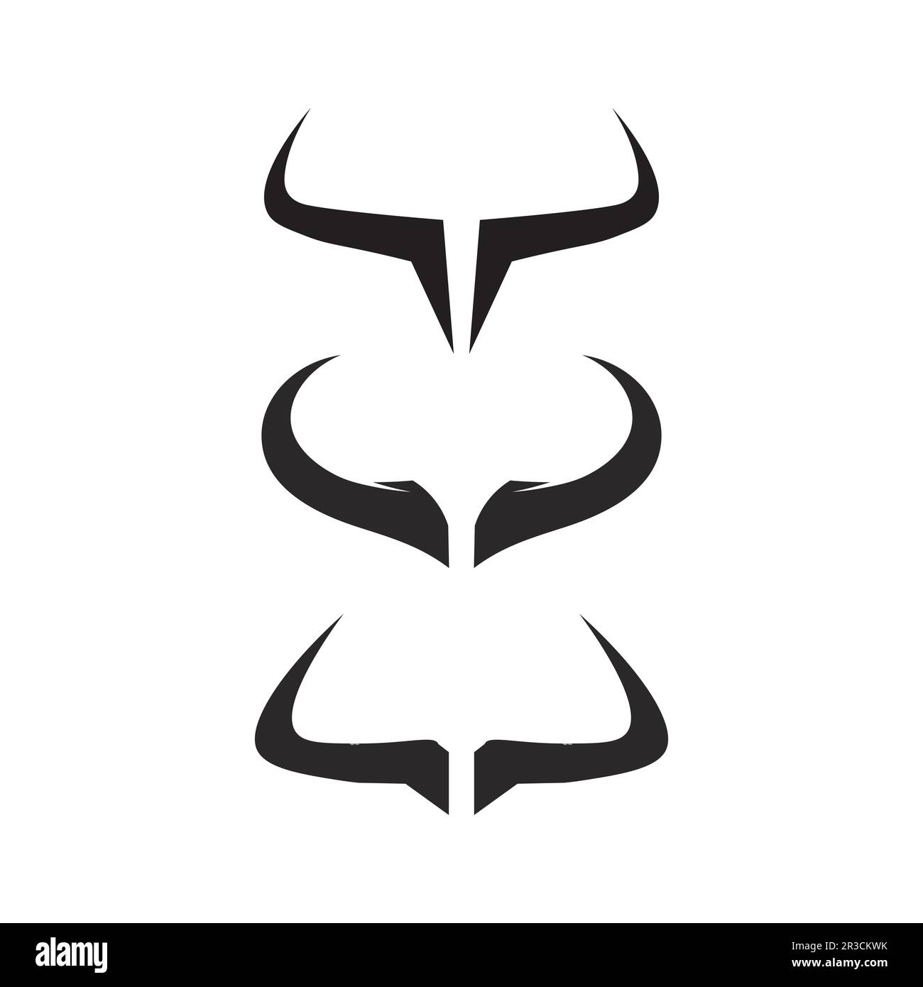 Abstract shield bull logo, horn badges logo icon Stock Vector Image ...