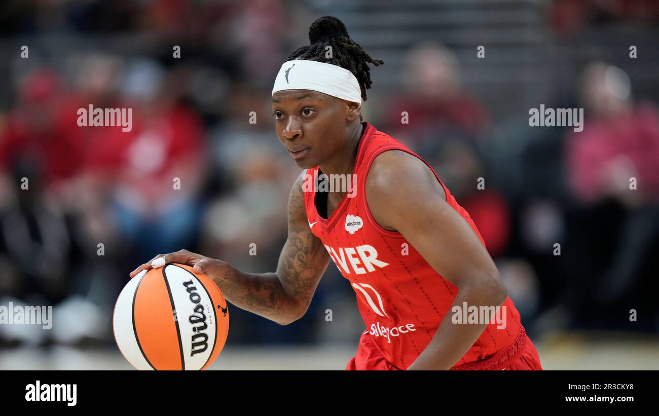 Indiana Fever guard Erica Wheeler (17) in action as the Connecticut Sun ...
