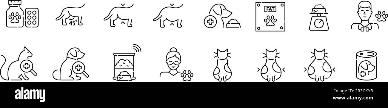 Overweight pet exercise Stock Vector Images - Alamy