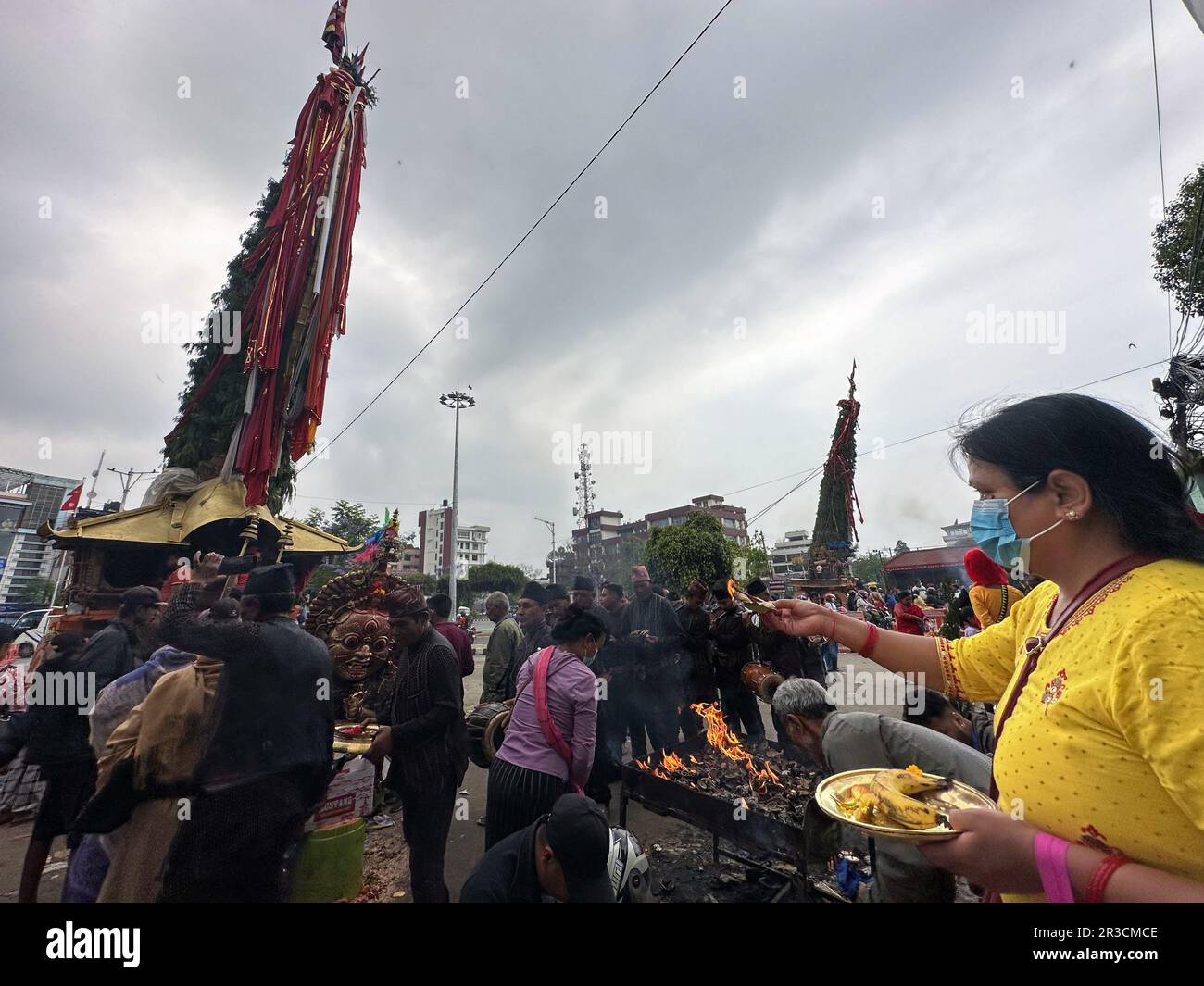 Lalitpur, Bagmati, Nepal. 23rd May, 2023. A woman offers prayers in ...