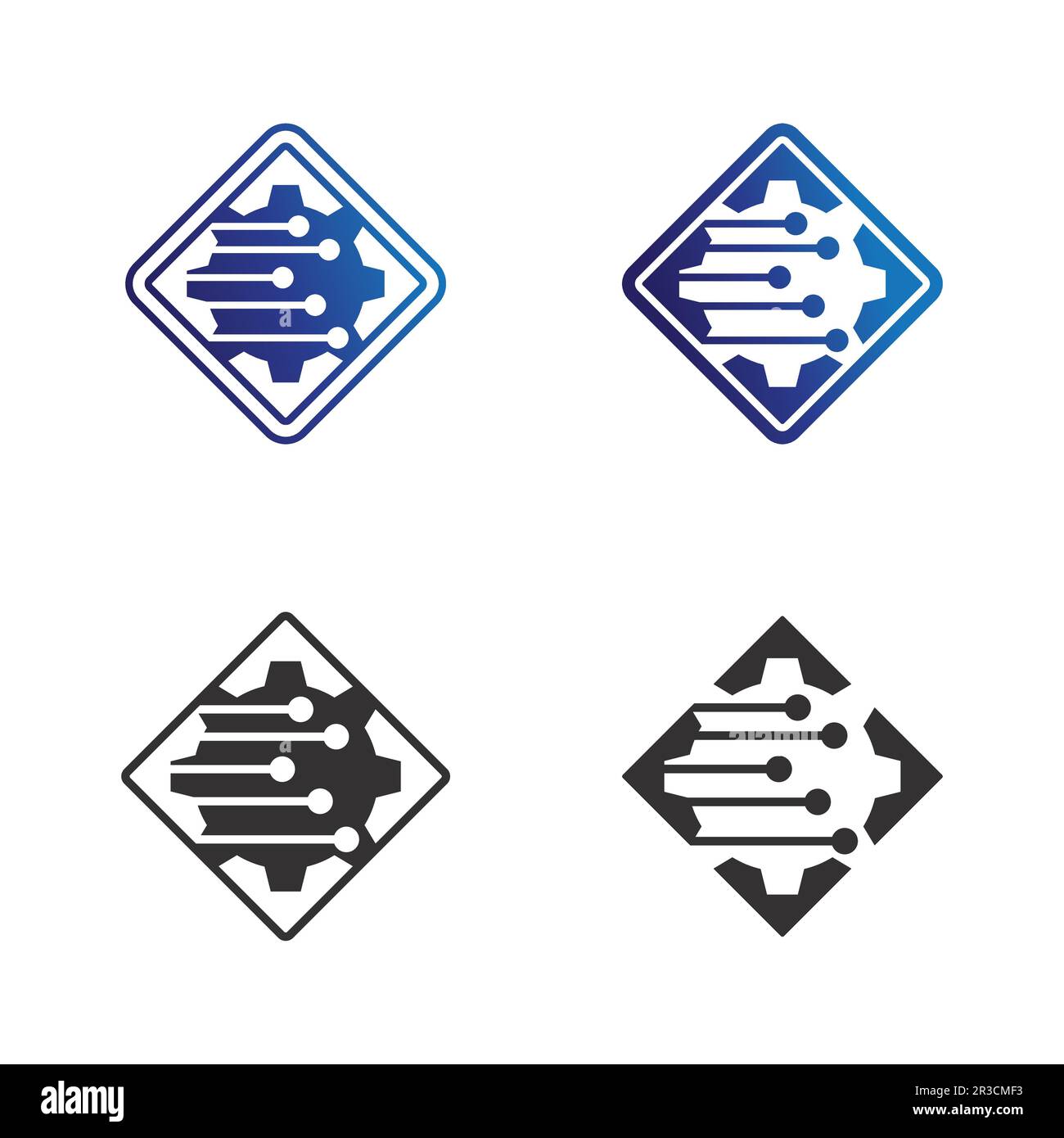 Digital vector blue factory Cut Out Stock Images & Pictures - Alamy