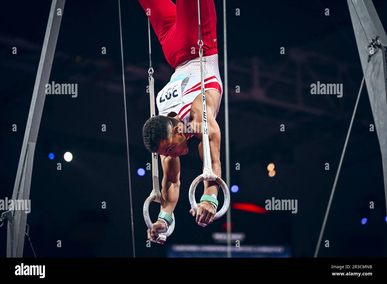 Adem Asil participating in the 2022 Munich European Gymnastics ...