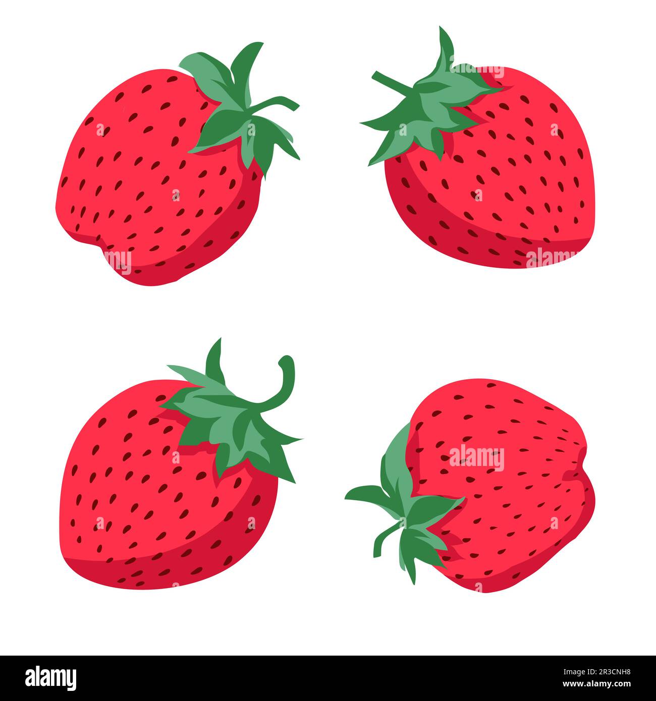 Red strawberry berry close Stock Vector Images - Alamy