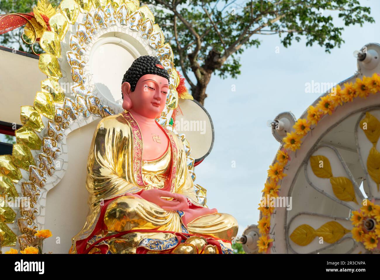 George Town, Penang, Malaysia - May 4 2023: Wesak (Vesak) Day parade in Penang. Beautiful and ...