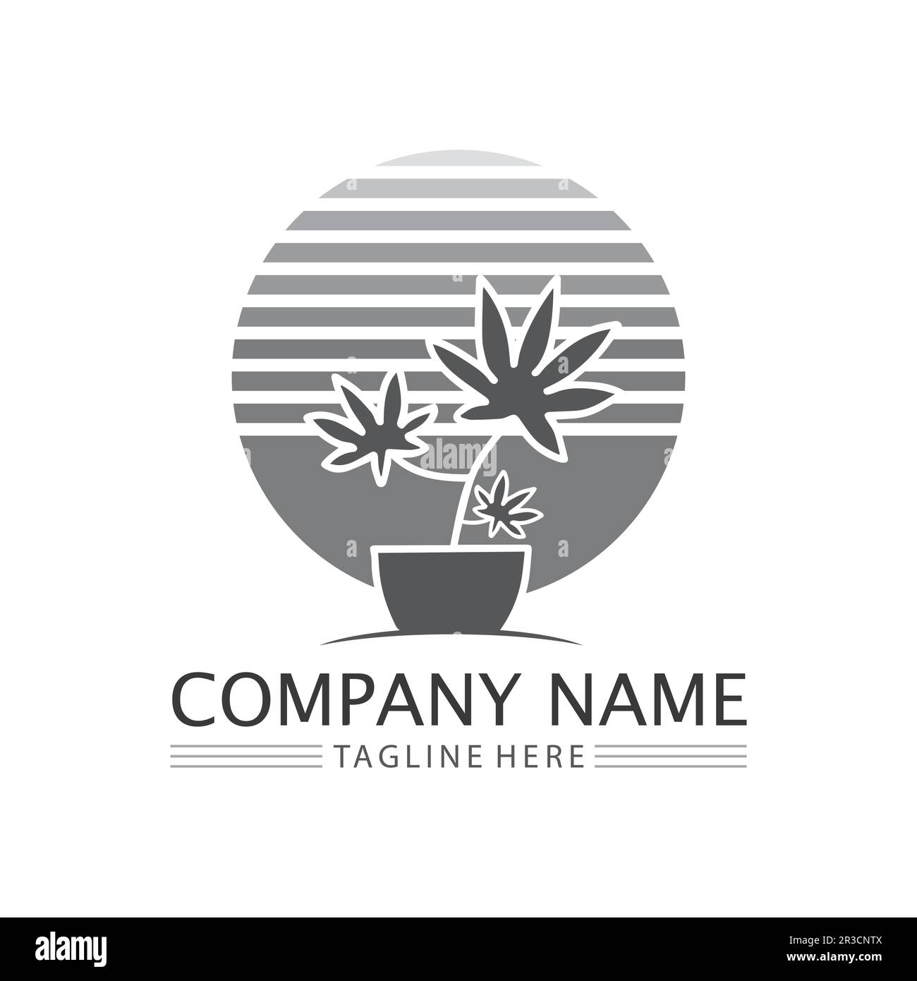 cannabis logo and marijuana leaf icon vector Stock Vector Image & Art ...