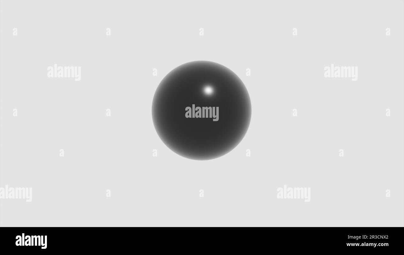 Metall black sphere. Computer generated 3d render Stock Photo - Alamy