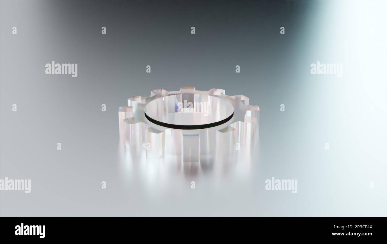 Diamond mechanical gear. Computer generated 3d render Stock Photo - Alamy