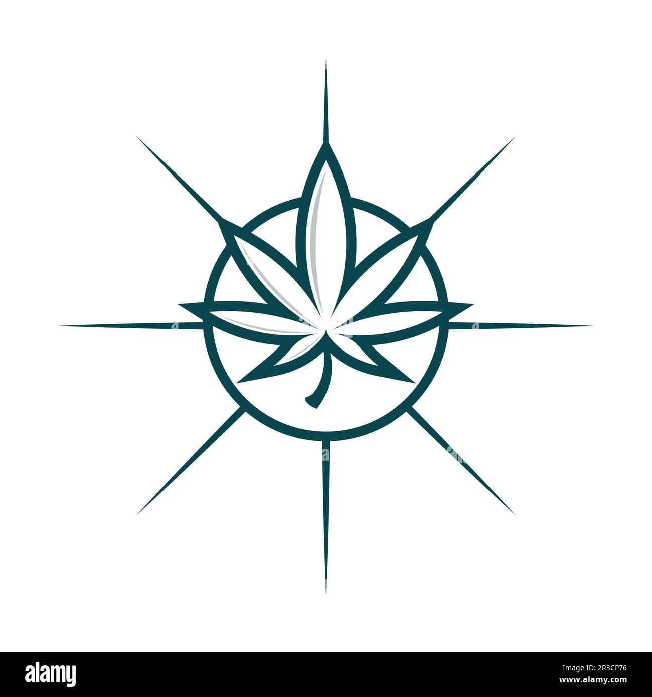 cannabis logo and marijuana leaf icon vector Stock Vector Image & Art ...