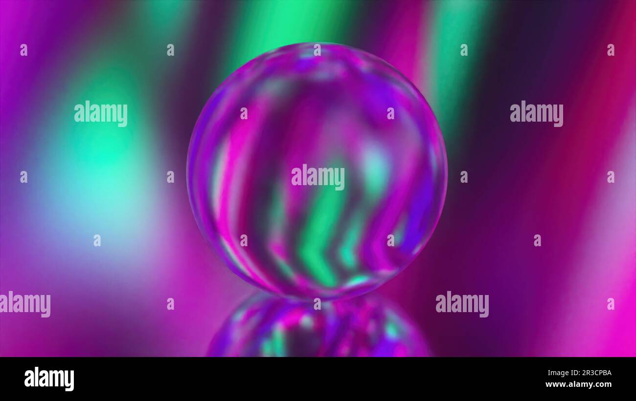 Liquid sphere morphing iridescent shape hi-res stock photography and images - Alamy