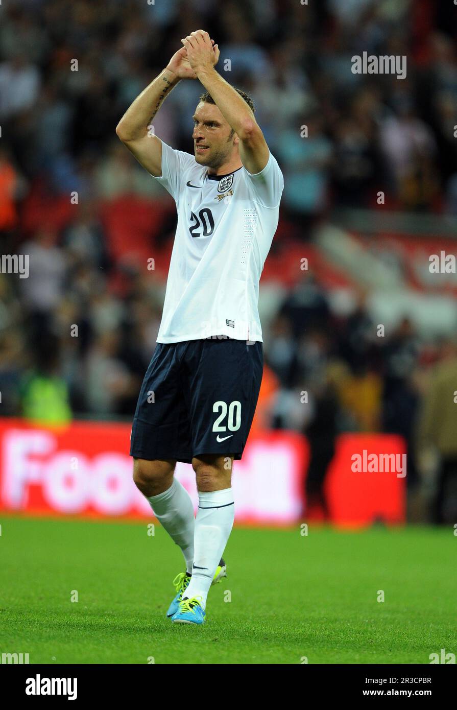 Rickie Lambert Celebrates towards the fans after the final ...