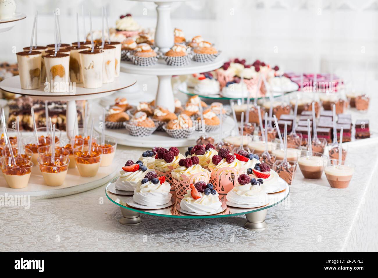 The amazing dessert table for a luxury party Stock Photo - Alamy