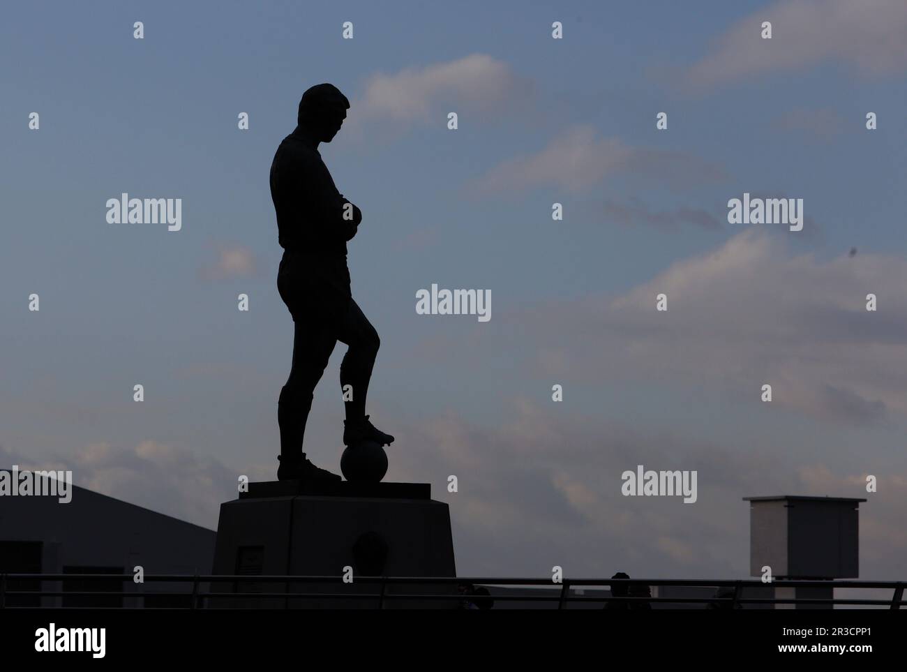 Bobby Moore statue outside the Wembley Stadium. England beat Brazil 2 ...