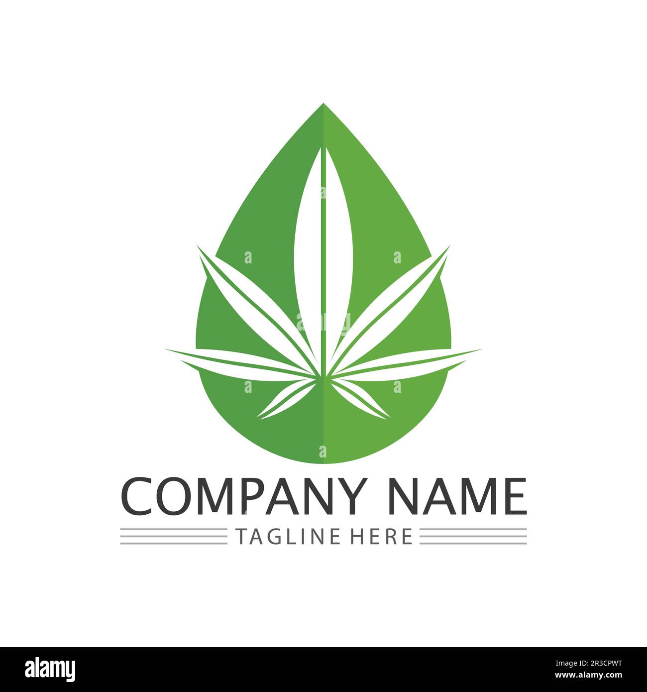 cannabis logo and marijuana leaf icon vector Stock Vector Image & Art - Alamy