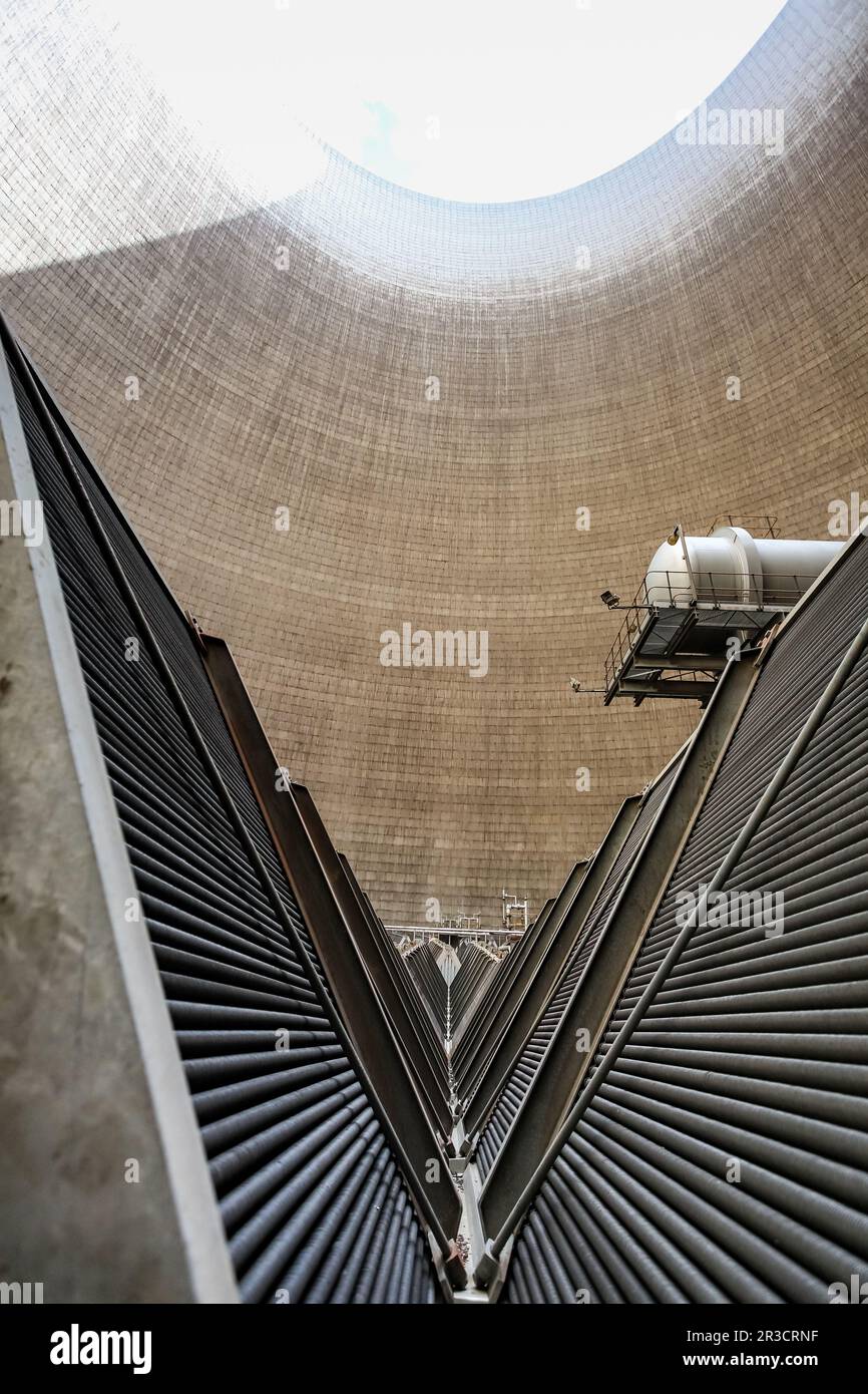 Inside a Cooling Tower for Power Station Stock Photo - Alamy