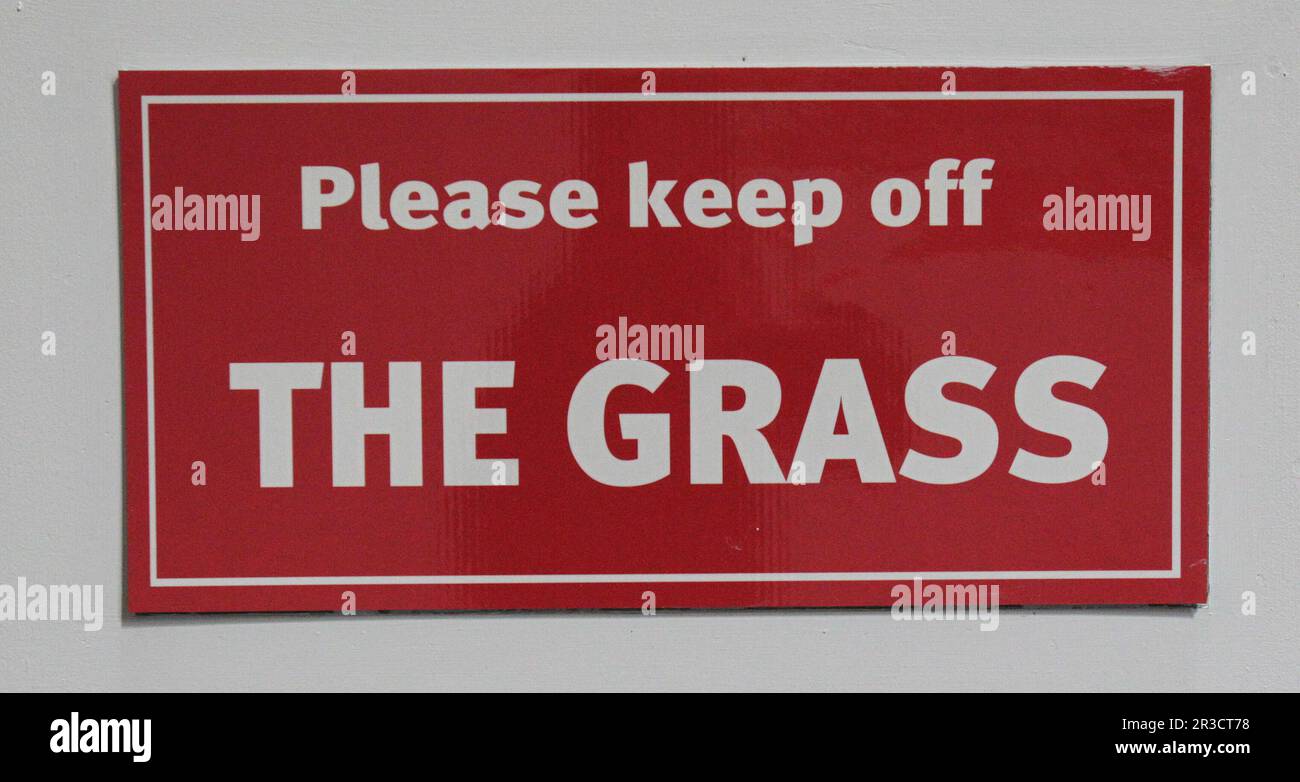 Sign Please keep off the grass part of the Emirates StadiumArsenal 30 ...