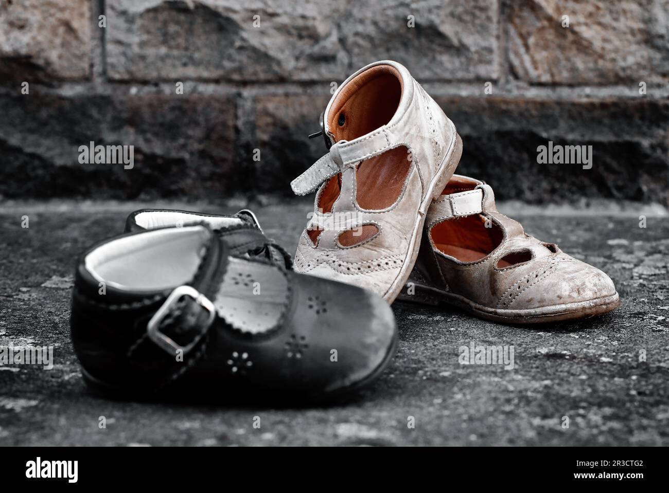 Pairs of childrens shoes hi-res stock photography and images - Alamy