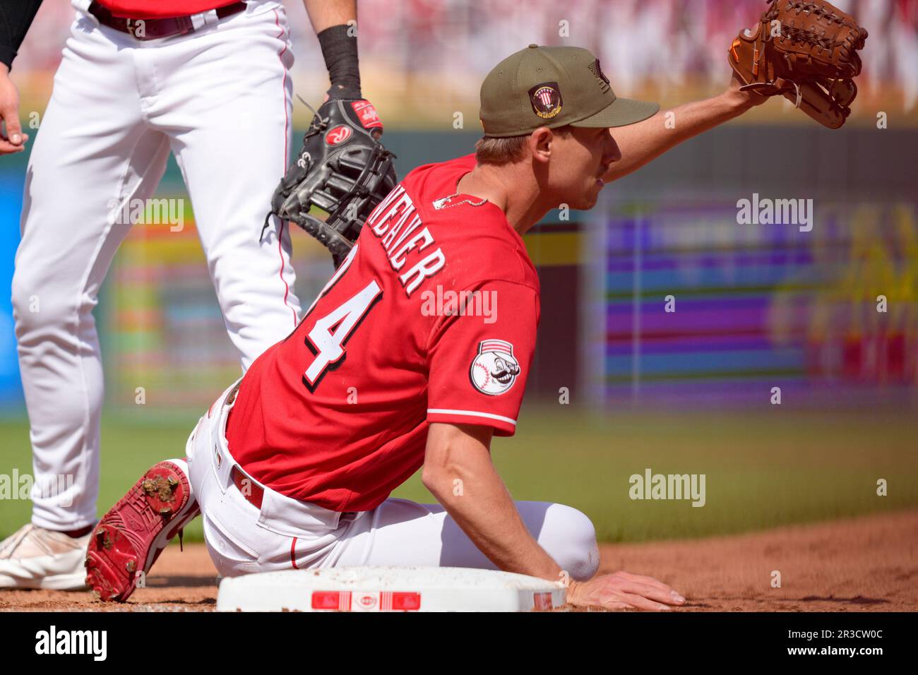 Cincinnati Reds starting pitcher Luke Weaver (34) gestures after making ...