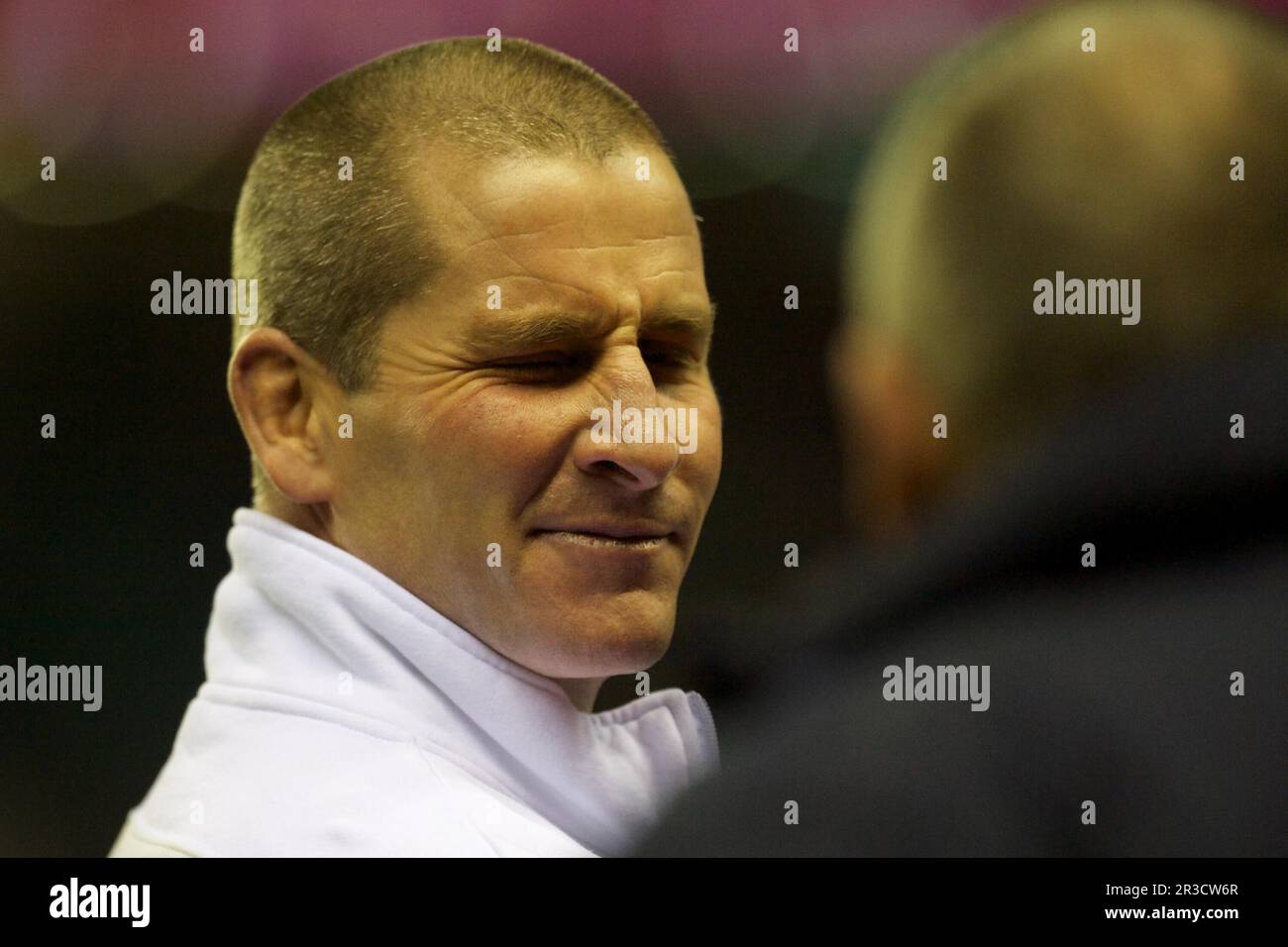 Stuart Lancaster, England Team Manager, enjoys the win during the QBE ...
