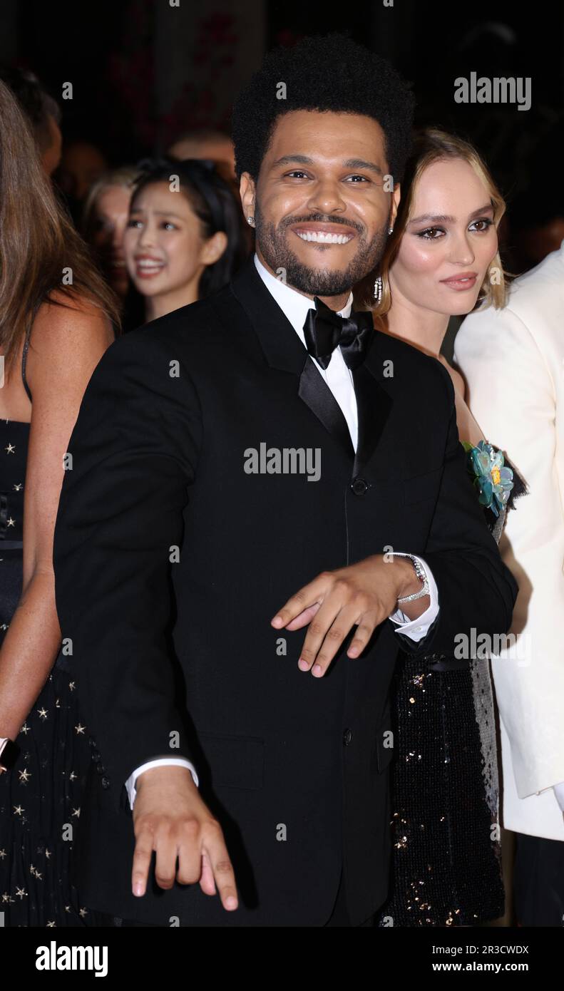 Cannes, France. 22nd May, 2023. Abel 'The Weeknd' Tesfaye and Lily Rose ...