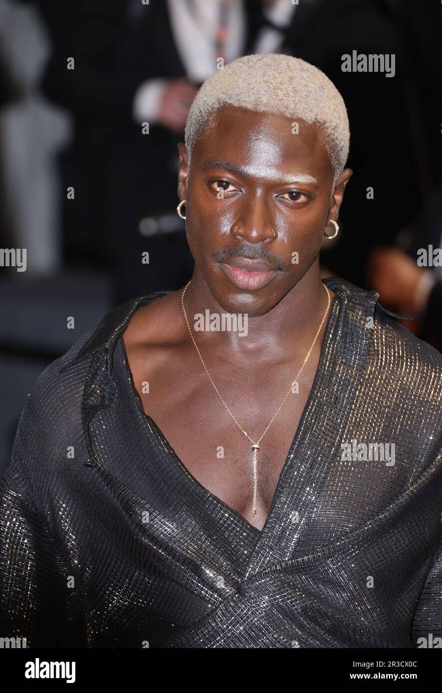 Cannes, France. 22nd May, 2023. Moses Sumney attends the "The Idol" red ...