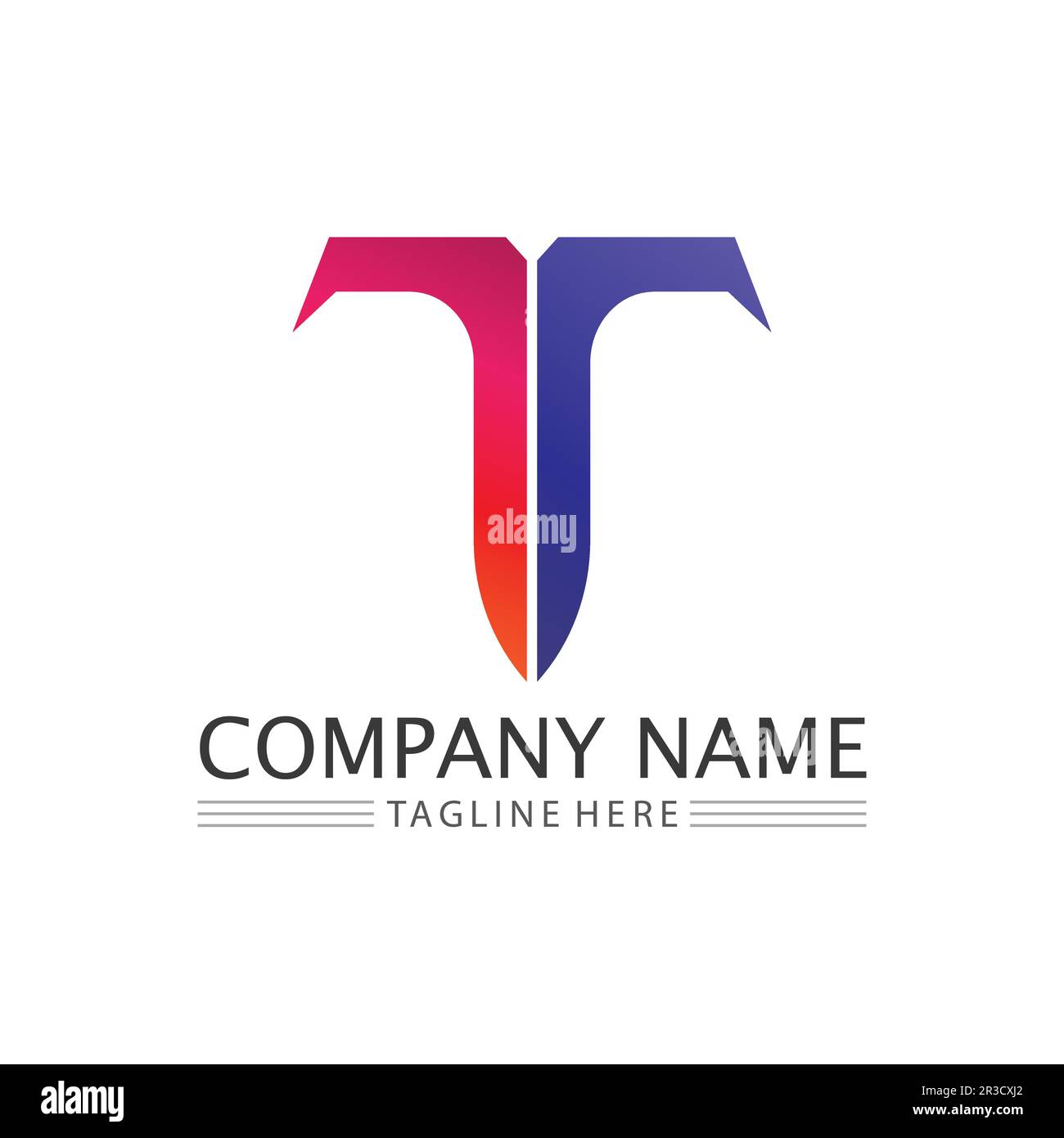 letter T logo image and font T design graphic vector Stock Vector Image ...