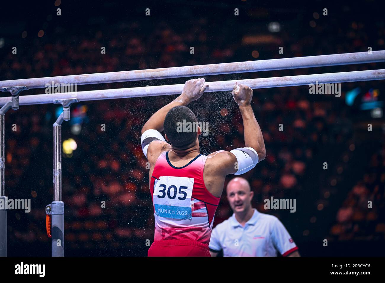 Joe Fraser participating in the 2022 Munich European Gymnastics ...