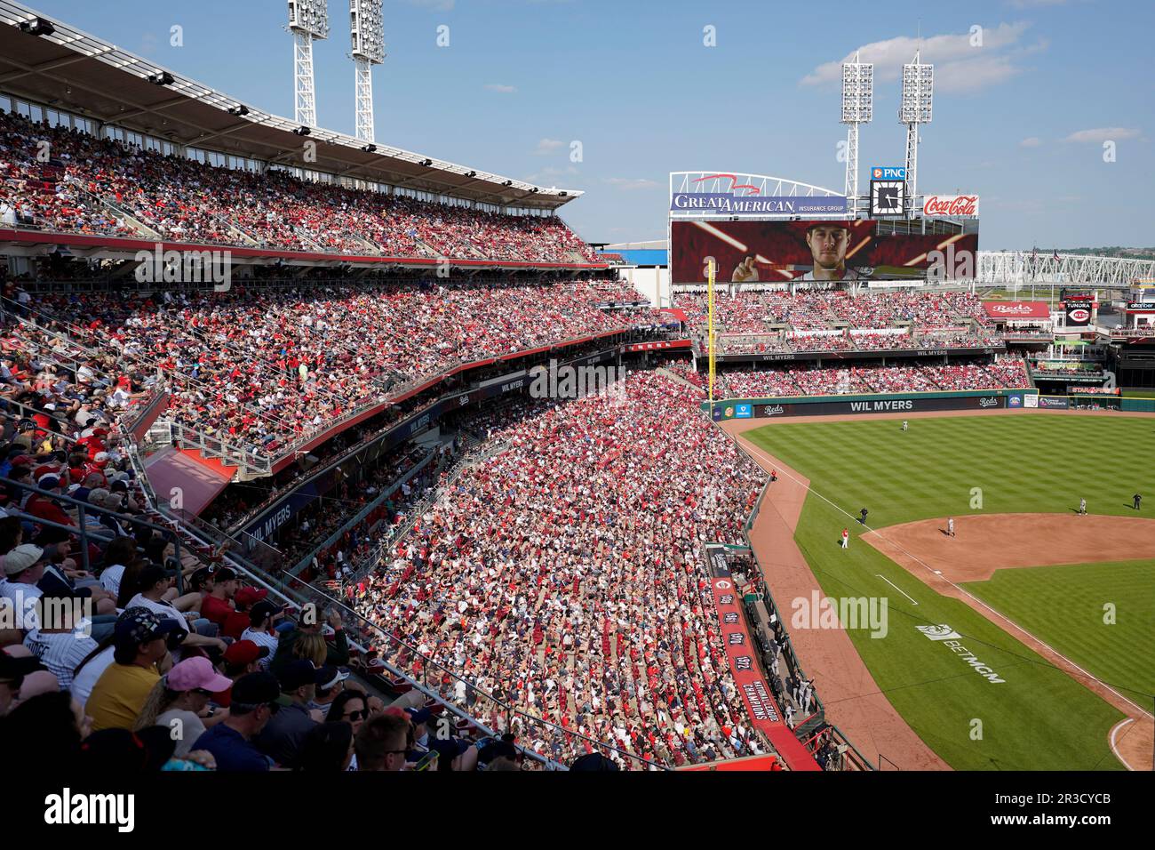 Fans attend a baseball game between the New York Yankees and the ...