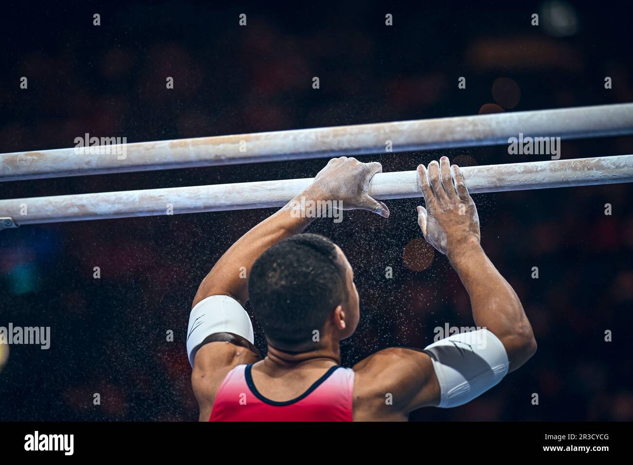 Joe Fraser participating in the 2022 Munich European Gymnastics ...