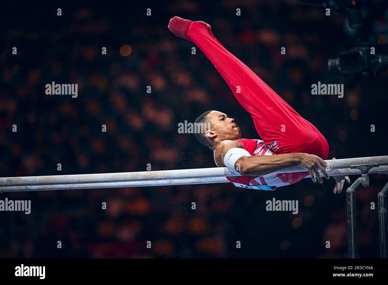 Joe Fraser participating in the 2022 Munich European Gymnastics ...