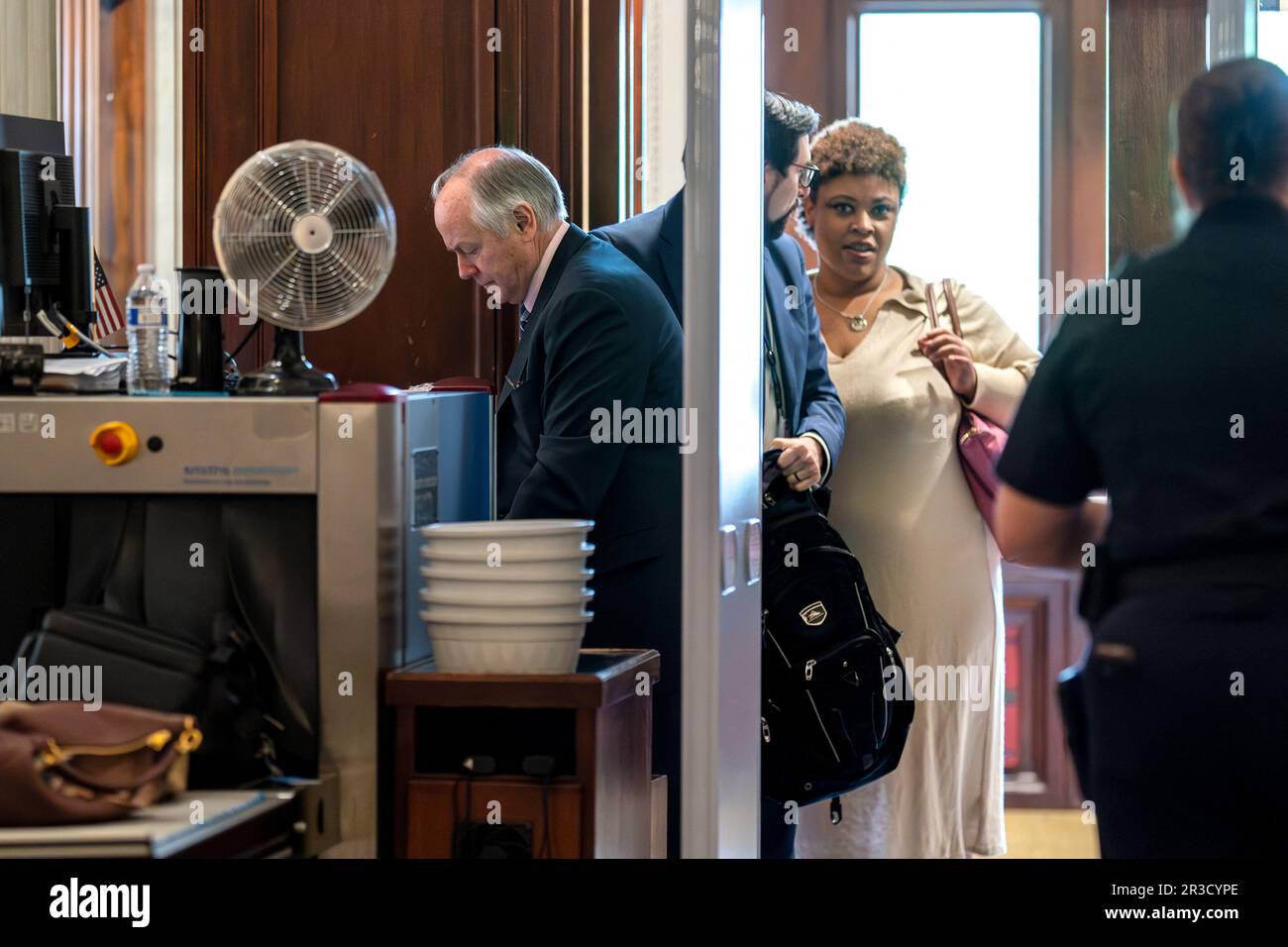 Steve Ricchetti, counselor to the president, left, and Shalanda Young ...