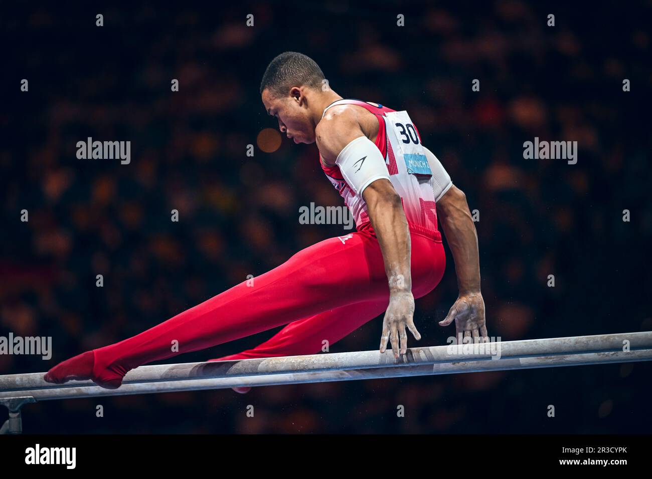 Joe Fraser participating in the 2022 Munich European Gymnastics ...