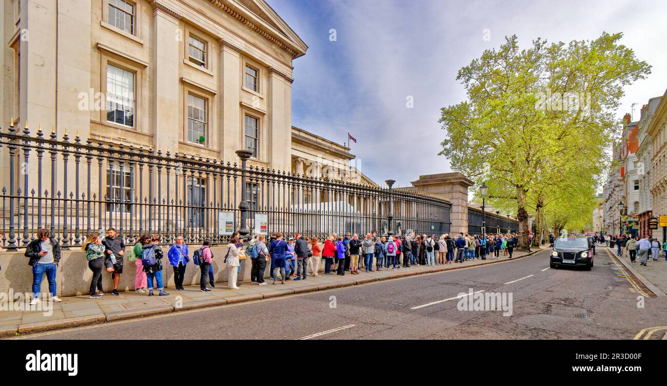 British Museum Great Russell Street London early morning and an ...