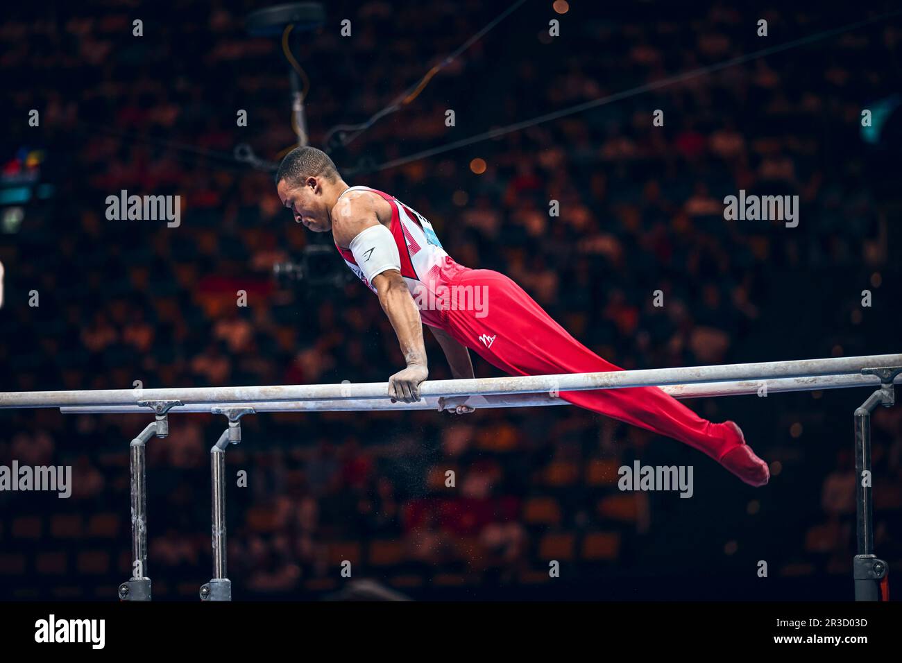 Joe Fraser participating in the 2022 Munich European Gymnastics ...