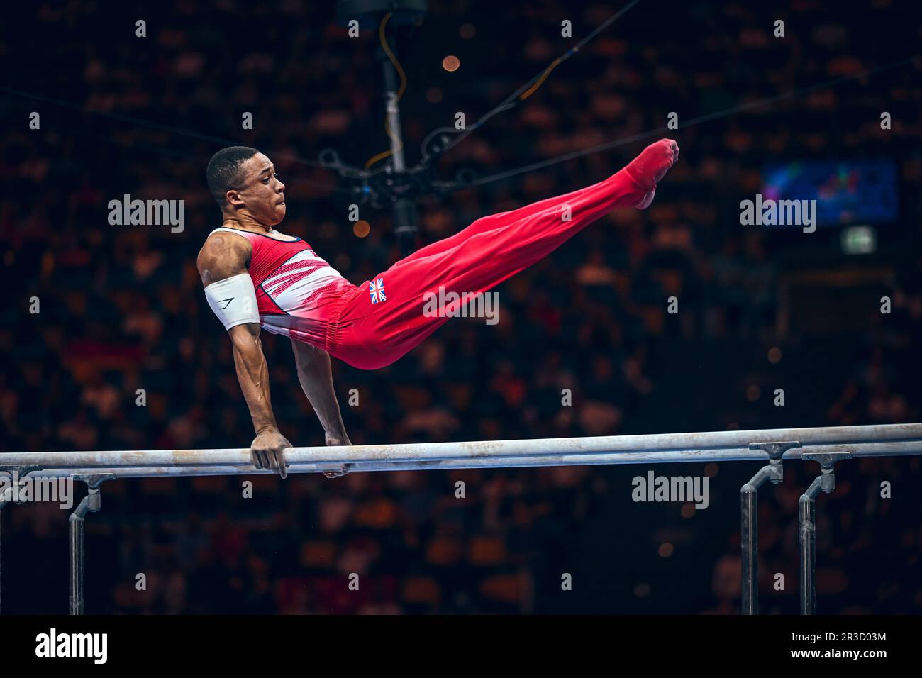 Joe Fraser participating in the 2022 Munich European Gymnastics ...