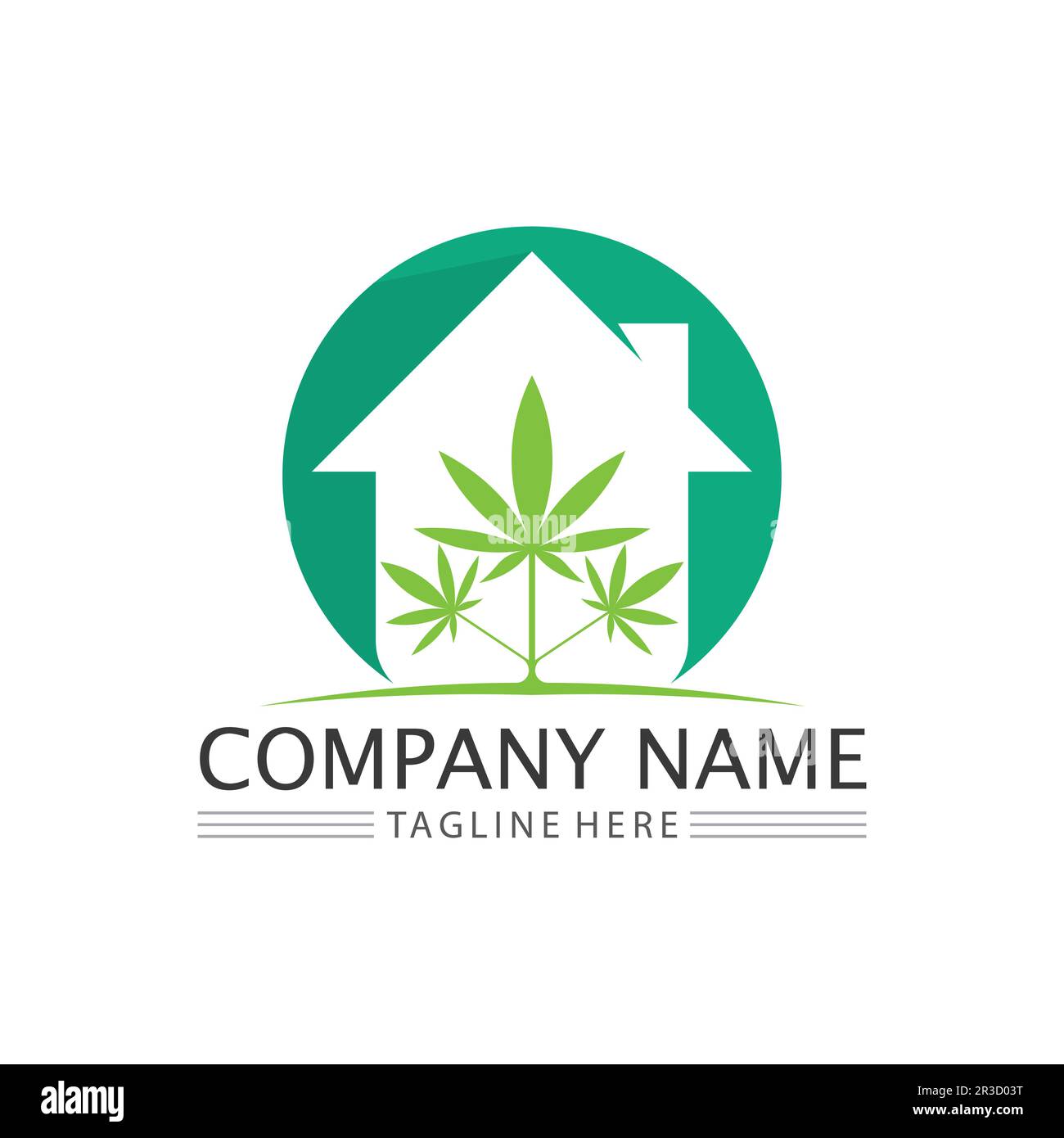 cannabis logo and marijuana leaf icon vector design Stock Vector Image ...