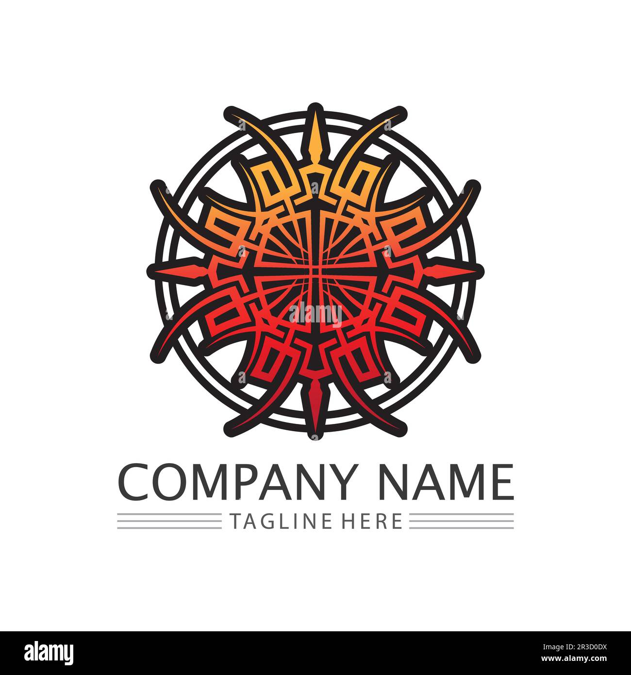 black tribal vector logo design icon and sign tribal Stock Vector Image ...