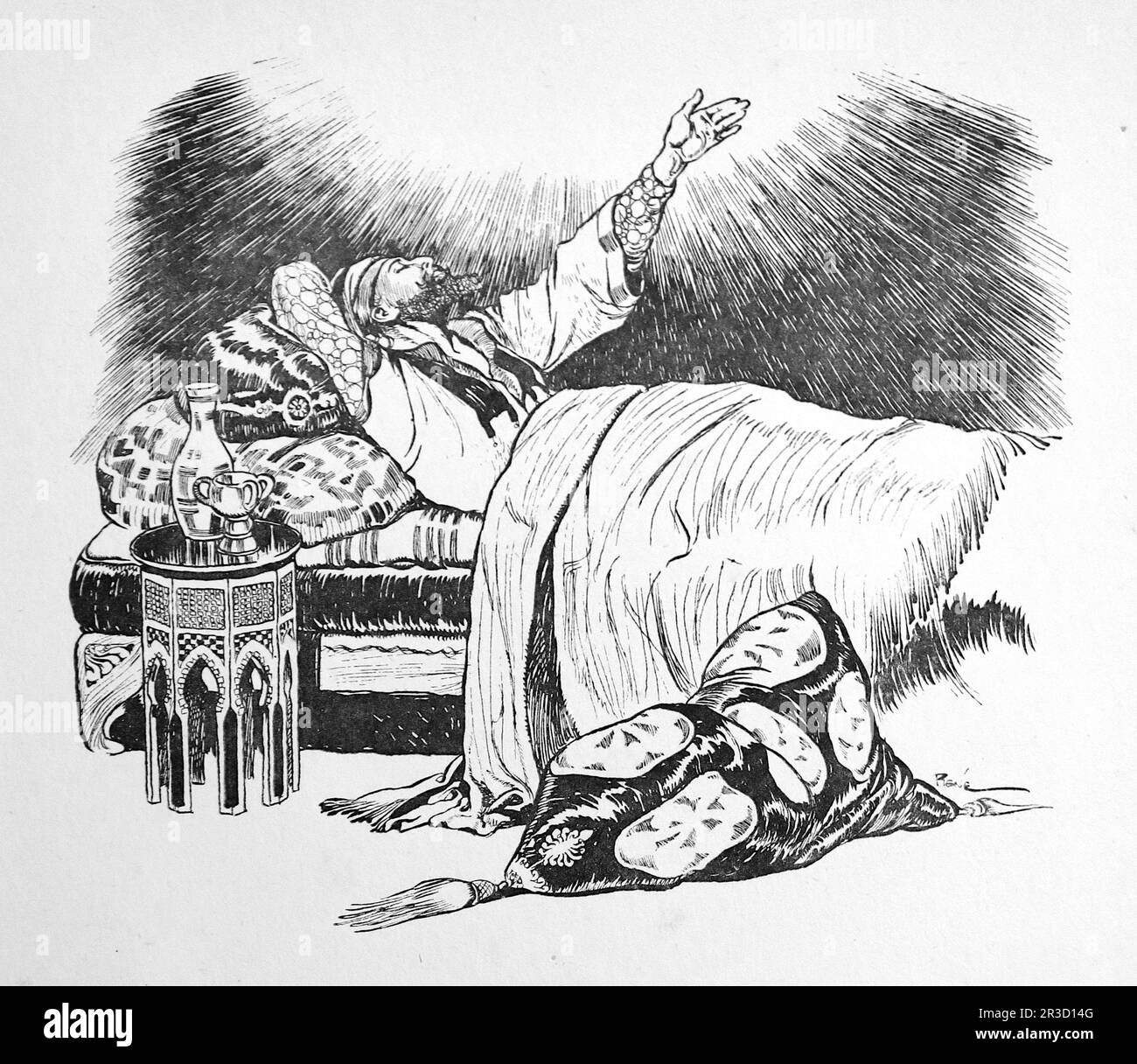 Historical drawing of a bed hi-res stock photography and images - Alamy