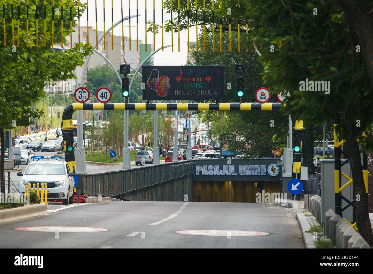 Bucharest, Romania. 19th May, 2023: The new system of height ...