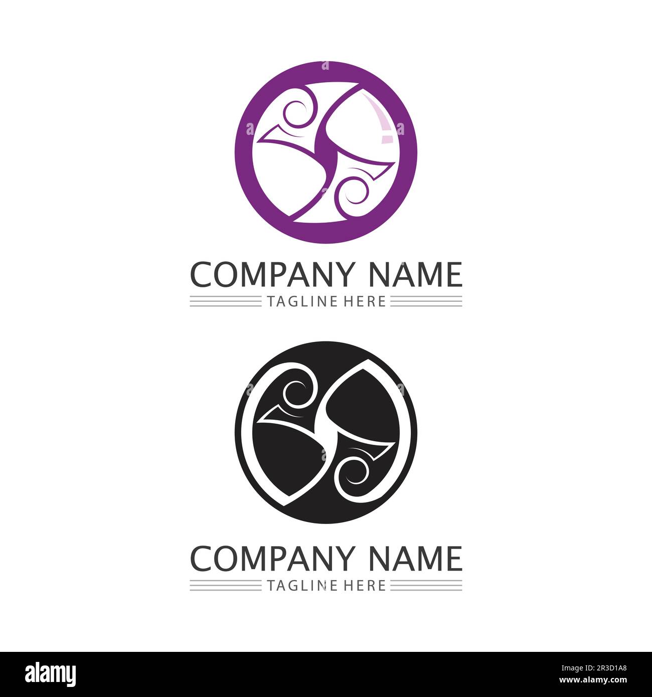 black tribal vector logo design icon and sign tribal Stock Vector Image ...