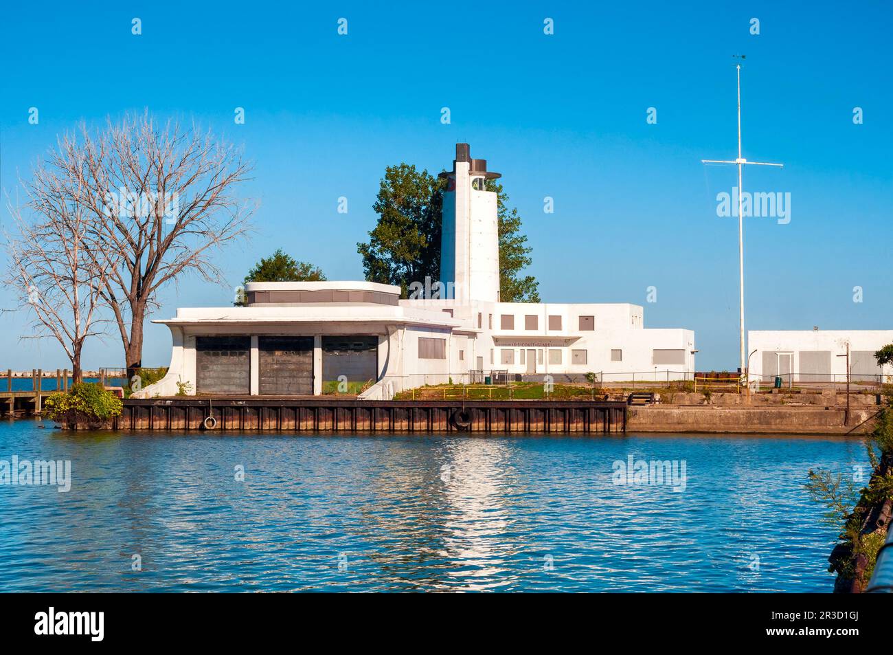 The old coast guard station sits abandoned on Cleveland's lakeshore ...