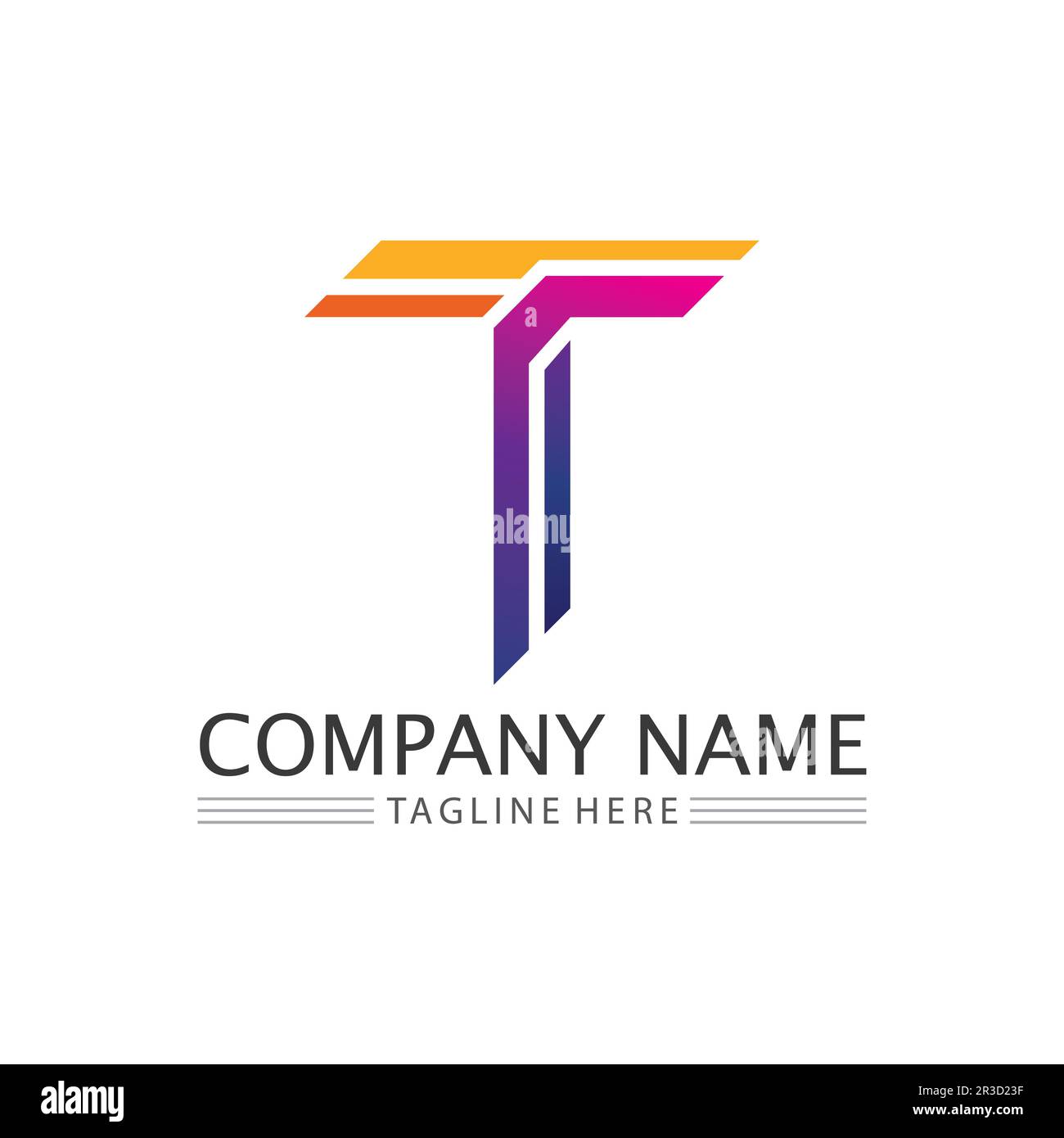letter T logo image and font T design graphic vector Stock Vector Image ...